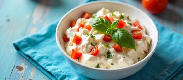 Cottage sýr s rajčaty a bazalkou - Zdravé recepty